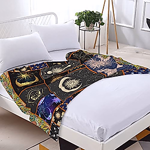 Sun and Moon Blankets Moon Throw Blanket Super Soft Warm Lightweight Cozy for Bed Sofa Couch Room Decorate 50 X 60 inch