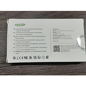 Fikwot FN203 M.2 SATA SSD - SLC Cache 3D NAND TLC SATA III 6Gb/s M.2 2280 NGFF Internal Solid State Drive, Up to 550MB/s, Compatible with Ultrabooks, Tablet Computers and Mini PCs (512GB)
