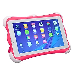 GLOGLOW Kids Tablet, 7 Inch 1280x800 128GB Expandable Storage 100‑240V MTK6582 Toddler Tablet for Play (US Plug)