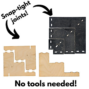 Patriot Pulse 3-Tier Retail Shelves Perfect for Craft Shows, Farmers Markets, Trade Shows, Product Displays, Table Tops, Counters (Square Corner Display (Black))