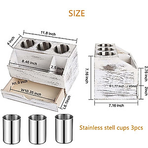 Muyankissu hair tool storage organizer, Wooden Hair tool organizer for Bathroom, Kitchen and Makeup,Hair organizer storage Perfect for Storing Blow Dryer, Straightener and Brush