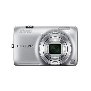 Nikon COOLPIX S6300 16 MP Digital Camera with 10x Zoom NIKKOR Glass Lens and Full HD 1080p Video (Silver)