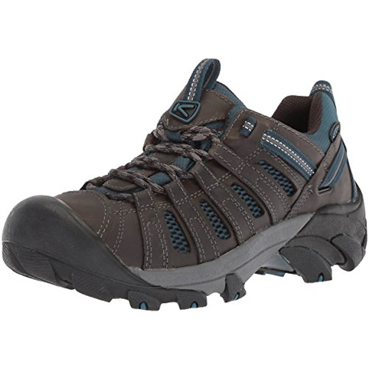KEEN Men's Voyageur Low Height Breathable Hiking Shoes, Alcatraz/Legion Blue, 12