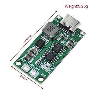 ANMBEST 2PCS 2S 4A Type-C to 8.4V Step-Up Boost LiPo Polymer Li-Ion Charger 7.4V 18650 Lithium Battery with LED Indicator for Electronic DIY