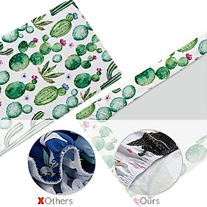 ARIGHTEX Crib Sheet Cactus Print Soft Jersey Knit, Fitted Baby & Toddler Standard Crib Sheets, Floral Nursery Sheet, 28"x52", Portable Mattress Topper for Girls, Summer Plant Pattern