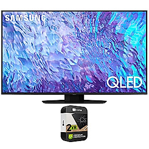 SAMSUNG QN55Q80CAFXZA 55 Inch QLED 4K Smart TV 2023 (Renewed) Bundle with 2 YR CPS Enhanced Protection Pack