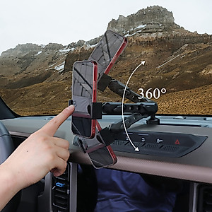 JHD-TOGO for Bronco Dash Phone Holder, Phone Mount for Ford Bronco 2021 2022 2023 2024 2/4 Door Accessories,360°Adjustable Phone Mount Interior Accessories