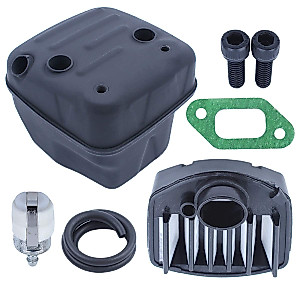 Adefol Chainsaw Exhaust Muffler Air Fuel Filter Line Replacement Parts for Husqvarna 357 359 357XP with Gasket Bolt Replace OEM for 503917601, 537010901