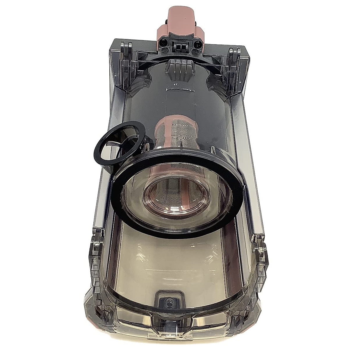 Shark Dust Cup Dirt Bin for Apex AX912 QU922Q QU922QBL QU922QPK QU922QRD QU922QRG DuoClean Self-Cleaning Upright Vacuum, Smokey Rose Clear and Black