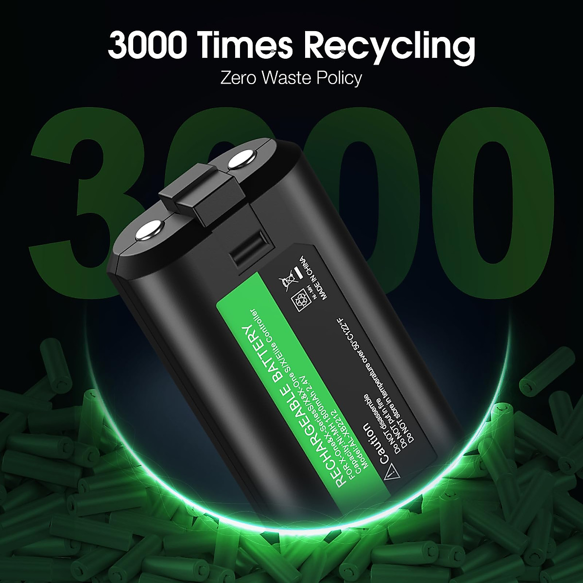 MAMPO 4x1800mAh Rechargeable Battery Pack for Xbox Controller, Xbox Battery Pack Charger Station, Compatible with Xbox Series X/S, Xbox One Elite, Xbox One X/S, Xbox One