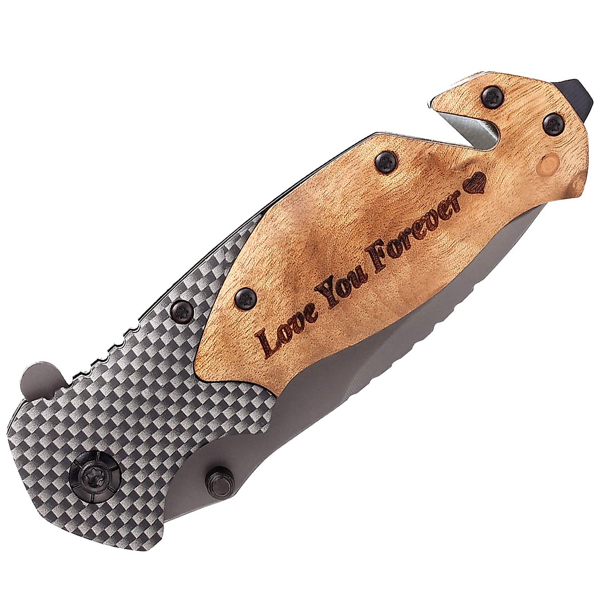 Fodiyaer Engraved Pocket Knife-Anniversary Knife for Men Boyfriend Husband, Perfect Personalized Graduation idea for Him-Perfect for Christmas, Fathers Day, Birthday