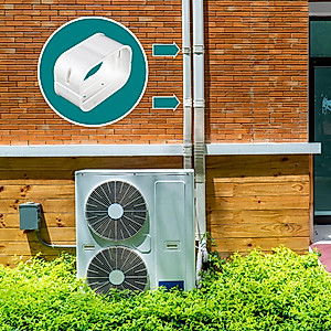 Daisypower 3IN PVC Decorative Air Conditioner Line Set Connector/Coupler,PVC Line Set Cover kit,for Ductless Mini Split,Central AC,Cooling Only, Heat Pump