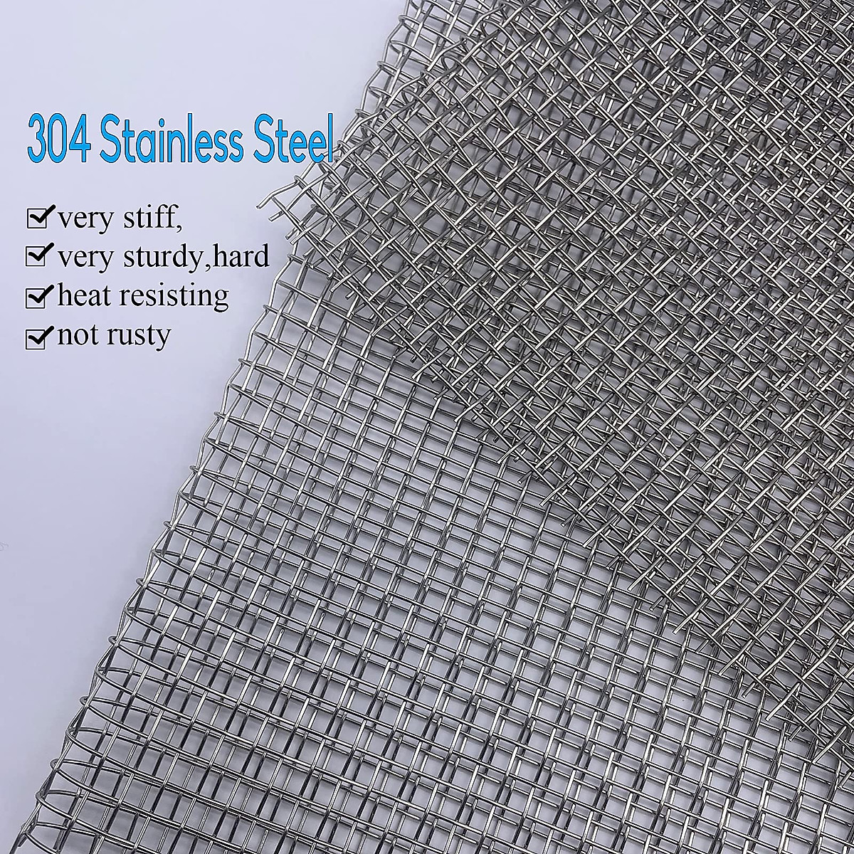 2PACK 304 Pretty Sturdy 12” X 24”(310mm X 610mm), 5 Mesh Wire Mesh Screen, Stainless Screen, Mesh Screen Never Rust, Hard and Heat Resisting Wire Mesh Used for Many Projects by Valchoose