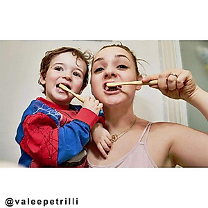 Vaireo Bamboo Toothbrushe - Soft Bristles Wooden toothbrushes - Organic Wooden Toothbrushes - 100% Natural, Eco-Friendly and Biodegradable (Kids Colourful 6 Pack)