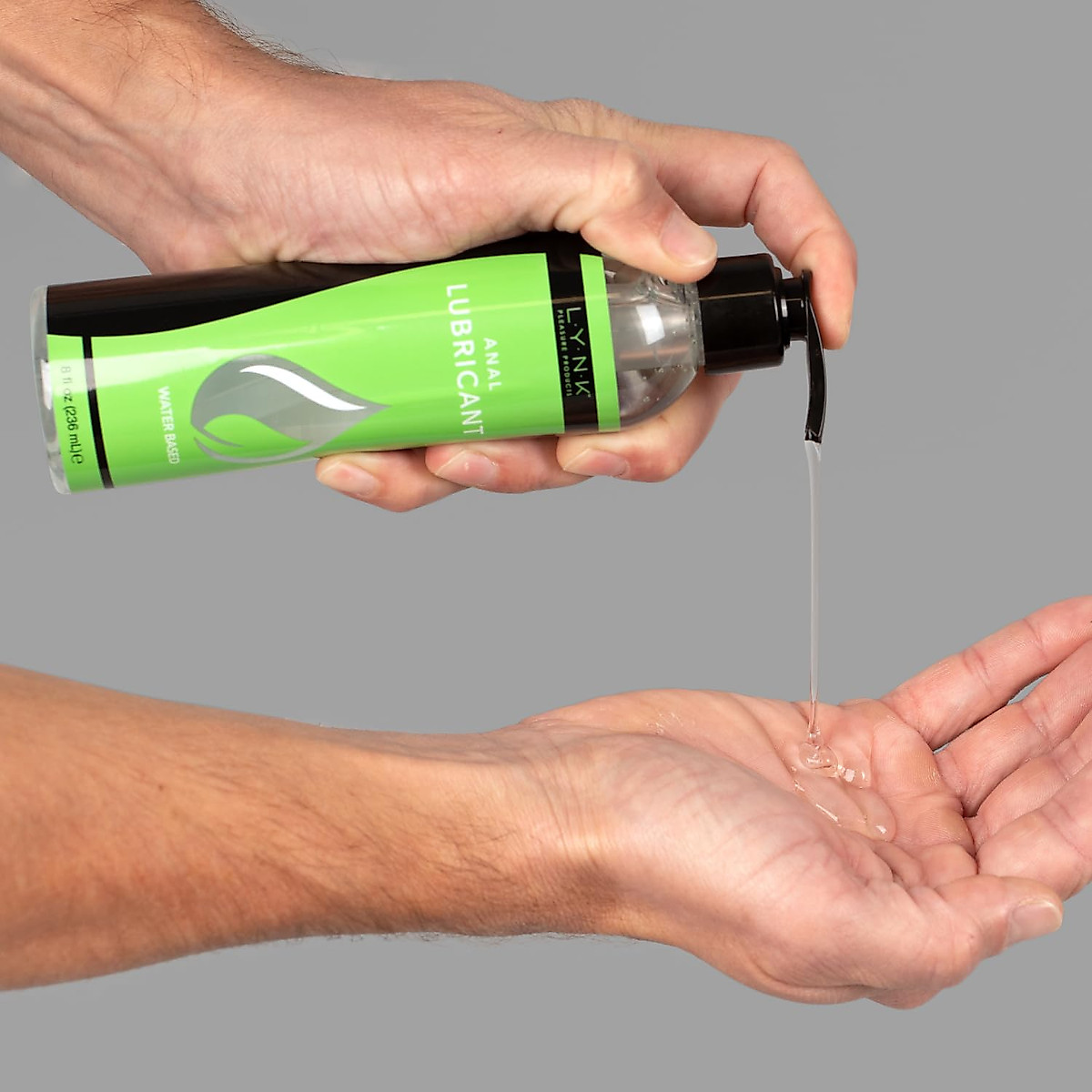 LYNK Water Based Personal Lubricant, Lasts Long Easy to Clean, Lubricant for Privacy w/Latex & Silicone, Men Women Couples Solo Play, 8 oz