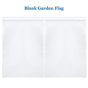 Tatuo Blank Garden Flags DIY Lawn Garden Flags Polyester White Banners Flag Yard DIY Decorative Flag for Indoor Outdoor Courtyard Decorations, 11.8 x 17.7 Inches (24)
