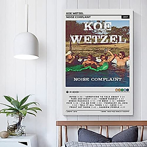 MEETJE Koe Poster Wetzel - Noise Complaint Canvas Posters Wall Art Bedroom Office Room Decor Gift DAYOSIX Unframe:12x18inch(30x45cm)