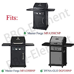 Criditpid BBQ-Element Grill Heat Plate Shield Replacement for Master Forge MFA350CNP, MFA350BNP, MFA350BNN, Porcelain Steel Heat Tent Burner Cover for Dyna-Glo DGP350SNP-D, DGP350NP, 101-03005