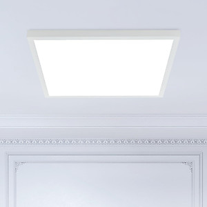 Mcacggo 2x2 FT LED Flat Panel Light Surface Mount Dimmable & 3000K/4000K/5000K in one - 40W 24x24 inch Backlit Flush Mount Ceiling Fixture, Bright 4400LM, 100-277V, ETL Listed, 4-Pack