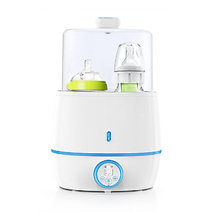 Bottle Warmer Baby Bottle Warmer, Portable Bottle Warmer for Breastmilk Formula Bottle Food Heater Double Bottle Warmer with Timer & LCD Display BPA-Free Accurate Temperature Control