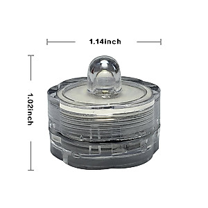 Wellgium Submersible LED Lights, Waterproof Wedding Underwater LED Tea Lights Candles for Centerpieces/Party/Christmas Set of 24, Purple