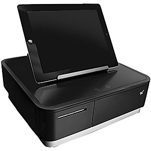 Star Micronics mPOP Integrated USB-C Lightning Receipt Printer & Cash Drawer with Tablet Stand - Black