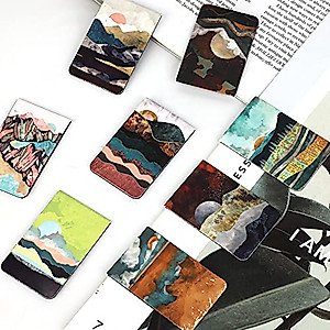 MWOOT Pack of 30 Magnetic Bookmarks, Sun Landscape Page Markers, Assorted Magnet Page Clips for Students Teachers School Home Office Supplies, Book Clubs Reading Accessories -Series C