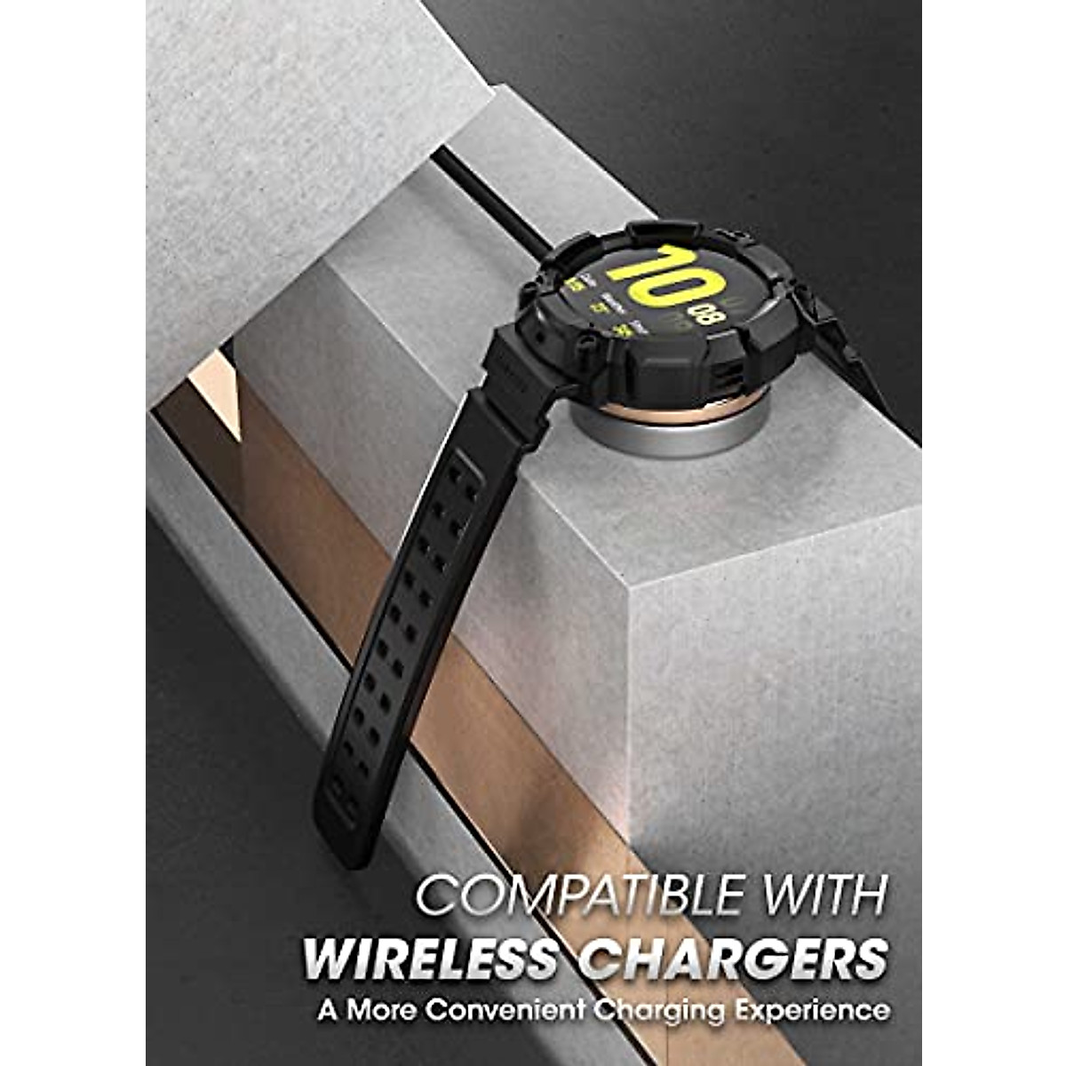 SUPCASE [Unicorn Beetle Pro] Series Case for Galaxy Watch Active 2/Galaxy Watch Active [40mm], Rugged Protective Case with Strap Bands for Galaxy Watch Active/Active 2 [40mm] 2019 Release (Black)