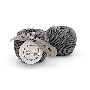 About Strings Lazy Wool Merino Wool Cotton Blend No.5 Chunky Yarn 3.53 oz (100g) per Ball - 2 Balls Pack