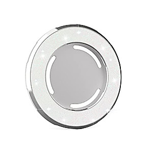 ROMSEA Glitter Compatible with Magsafe Socket Base Removable and Wireless Charging Compatible 【Base Only】 Works with Socket Grip, Phone Ring Holder Compatible with iPhone 14/13/12,Glitter White.