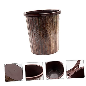 NALsa 1pc Retro Trash Can Trash Can Small Trash Can Office Trash Can Plastic Trash Can Mini Trash Can Bathroom Waste Storage Trash Can Household Trash Can