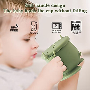 nohlerlife Silicone Snack Cups for Toddlers 2Pack| Spill Proof Food Containers| Baby Snack Catcher| Food Grade Silicone BPA Free, Dishwasher Safe