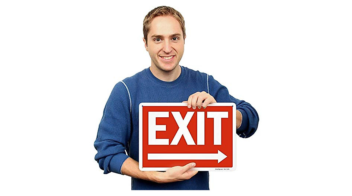 Durable Exit Sign with Right Arrow | SmartSign