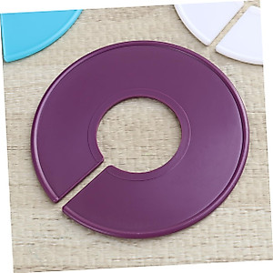 Cabilock 10pcs Round Clothing Hanger Size Buckles Plastic Separation Clips for DIY Crafting Clothing Organization