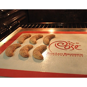 Rose Levy Beranbaum Signature Series Rose's Half 13" x 18" Sheets Non-Stick Silicone Baking Mat, 11.75" x 16.5", Tan