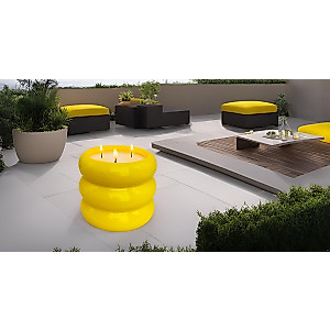 Outdoor 3 Wick Large Citronella Candle, 18oz, Ceramic, Yellow, Strong Lemongrass Scented Candles, for Patio Decor, Outside Table, Beautiful Candle Jars