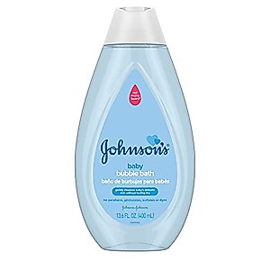 Johnson's Baby Bubble Bath for Gentle Baby Skin Care, Paraben-Free & Pediatrician-Tested Baby Bubble Bath, Hypoallergenic, Tear-Free, Dye-, Phthalate- & Sulfate-Free, 13.6 fl. oz