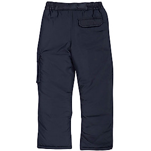 Cherokee Kids' Snow Pants - Boys and Girls Insulated Heavyweight Water-Resistant Ski Pants (4-18), Size 16/18, Black