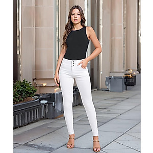 Hybrid & Company Women's Butt Lift V3 Super Comfy Stretch Denim Jeans P45075SK White 11