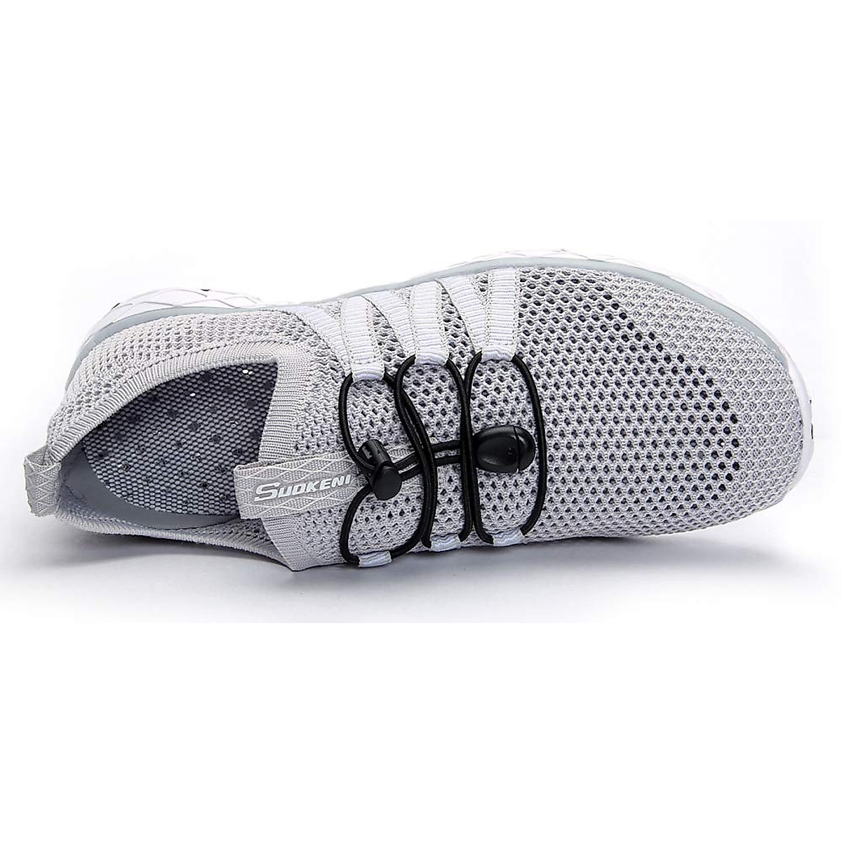 SUOKENI Men's Quick Drying Slip On Water Shoes for Beach or Water Sports LightGray,Size:US 13/EU 47