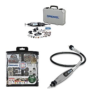 Dremel Variable Speed Rotary Tool Kit - Engraver, Polisher, and Sander and Flex Shaft Rotary Tool Attachment