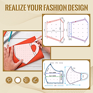 Dotted Pattern Paper for Sewing, 45 Inch x 10 Yards Tracing Paper for Pattern Drafting, Spaced Every Inch Alphanumeric Marking Paper for Dressmaking