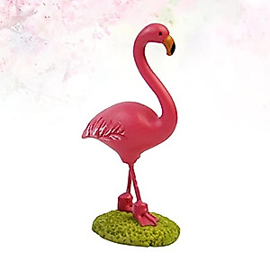 NOLITOY 1pc Birds Art Wedding Decor Plant Garden Figure Flamingo Small Terrarium Figurine Potted Plant Decoration Figurines Home Decor Cake Toppers Kids Decor Miniature Child Animal