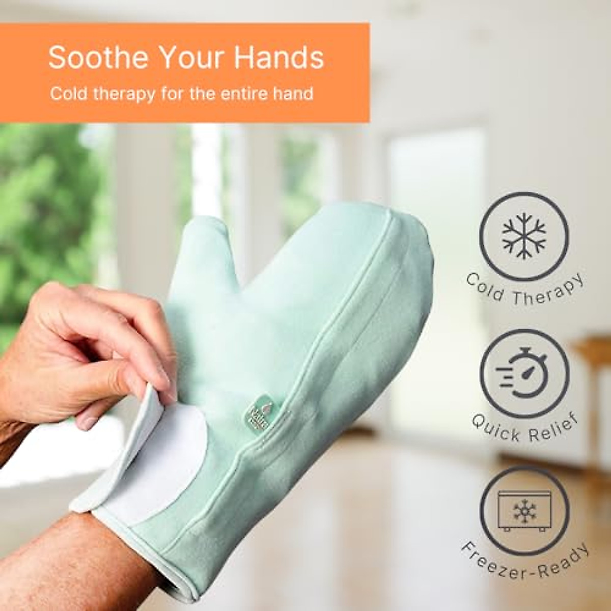 NatraCure Cold Therapy Mittens - Small/Medium - for Sore, Aching Hands, Working Hands, Arthritis, Neuropathy, Chemotherapy, Chemo Care Package for Women, Cryotherapy, Edema Relief, Hand, Finger Pain