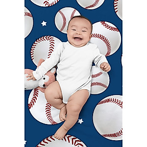 AozyHug Baseball Soft Throw Blanket Flannel Swaddle Blanket Boys, Girls, Infant, Newborn Receiving Blankets Toddler and Kids Blankets for Crib Stroller (30"x40" Inches)