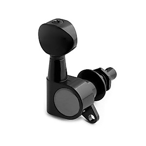 Holmer Guitar String Tuning Pegs Tuning Machines Sealed Machine Heads Grover Tuners Tuning Keys Oval Button 3 Left 3 Right for Electric Guitar or Acoustic Guitar Black.