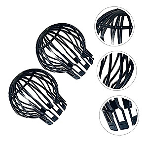 DOITOOL 2 Pcs Eaves Filter Cover Plastic Funnel Round Balloons Plastic Balloons Downpipe Leaf Guard Downspout Guard Rain Gutter Screens Drainage Pipe Strainer Cover Roof Downpipe Strainers