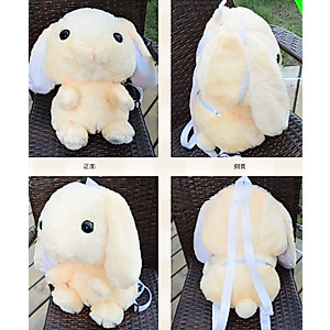 TOLLION Plush Stuffed Animal Backpack Bunny Backpack With Adjustable Gift For Women Girl (Yellow)