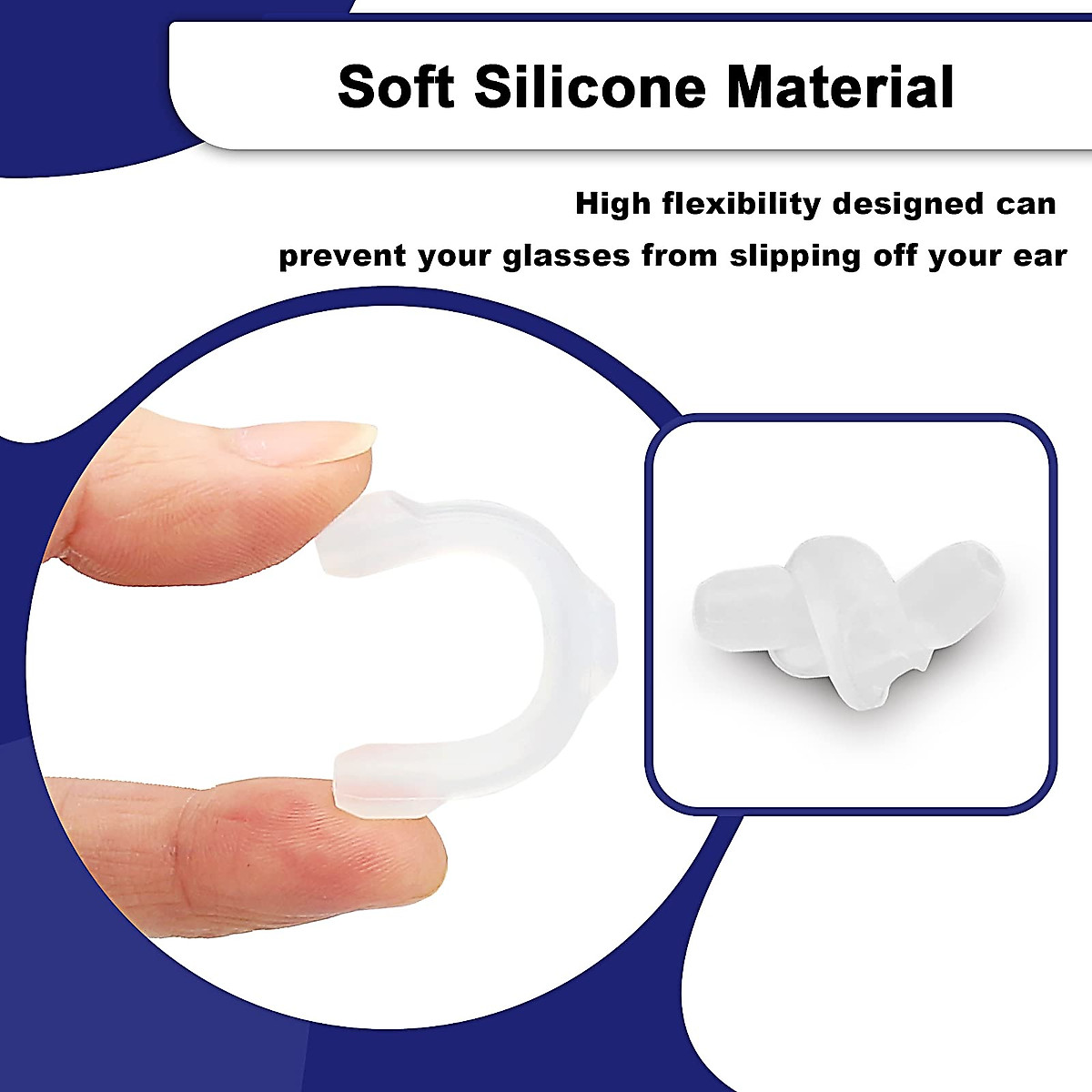 SMARTTOP Eyeglass Ear Grips Sleeve 8Pairs Upgrade anti-slip Silicone Eyeglasses Temple Tips Sleeve Retainer Glasses Ear hooks