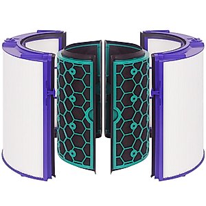 TP04 Replacement Filter Compatible with Dyson HP04 TP04 DP04 TP05 DP05 Air Purifier, 360 Combi Glass HEPA Filter & 2-in-1 Carbon Filter for Dyson Fan Filter Replacements